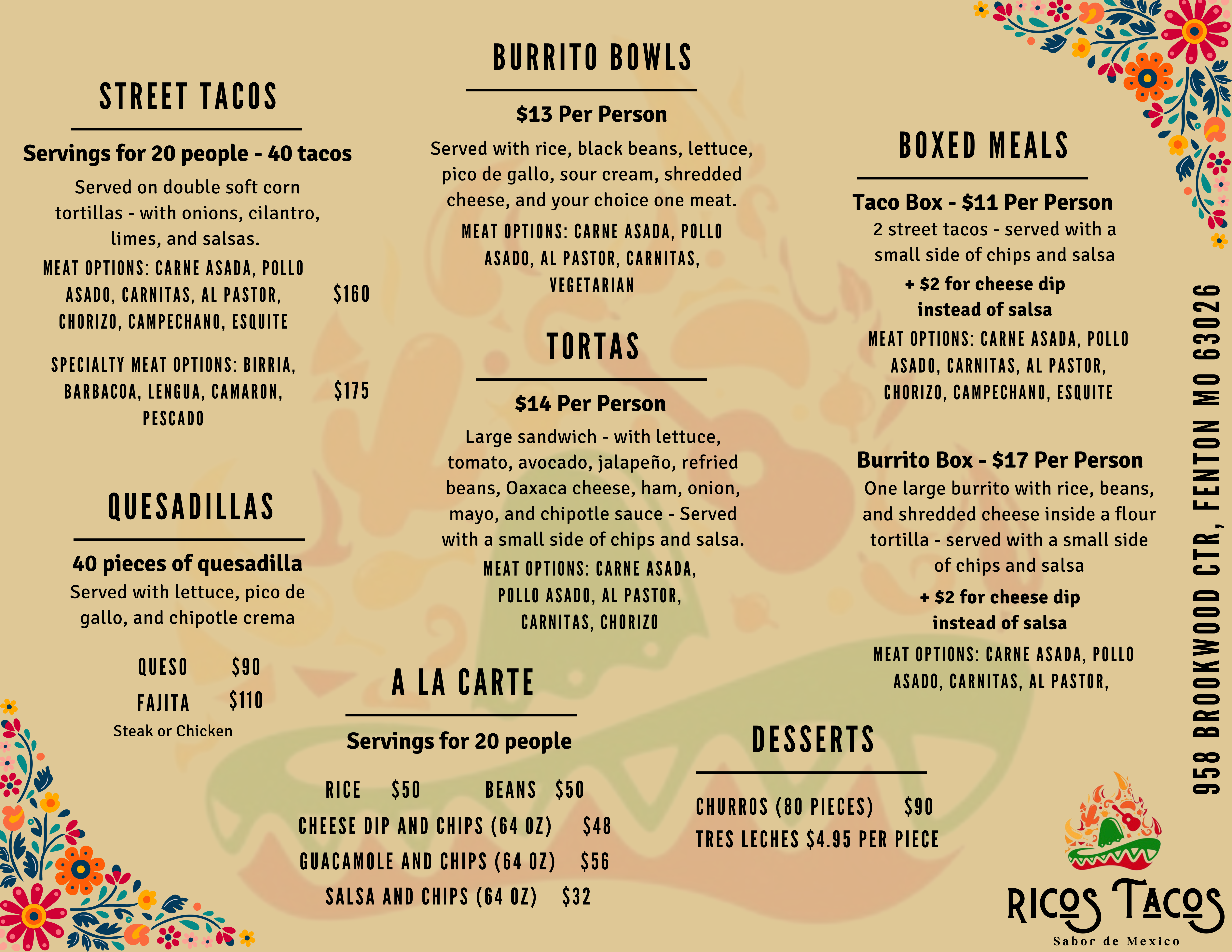 🌮Taco ‘Bout the Perfect Catering!🌮 – Ricos Tacos – Fenton